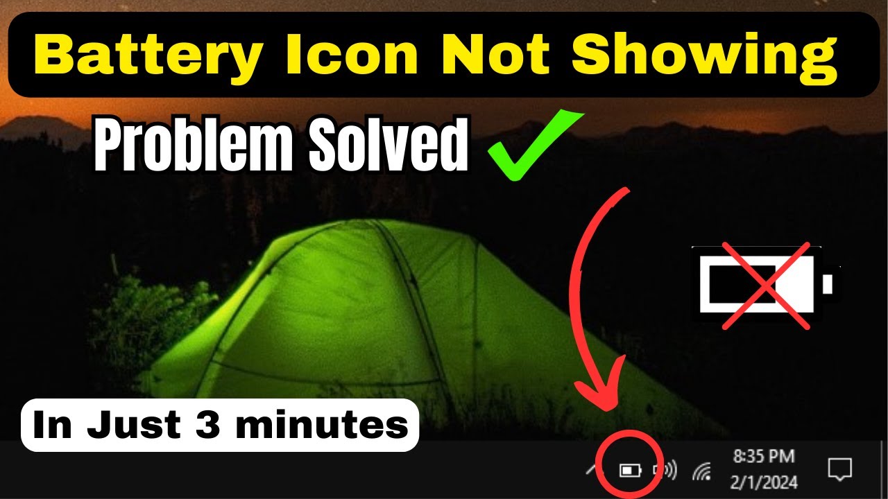 How to Fix Battery Icon Not Showing Problem (Windows 11/10/8/7) l Fix ...
