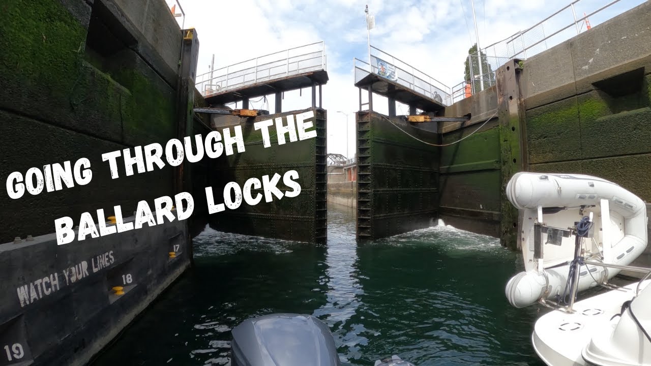 Going through the ballard locks - YouTube