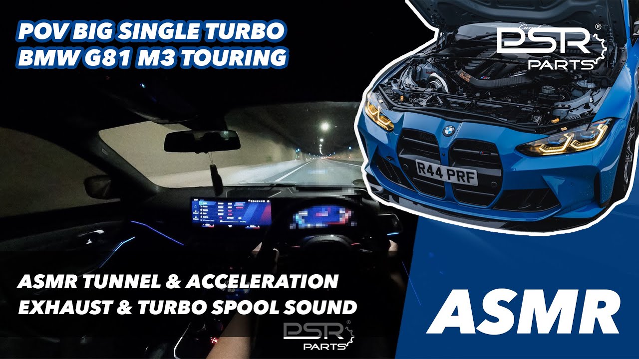 ASMR 800 HP Big Single Turbo Spooly Boy Sounds BMW G81 M3 Touring POV ...