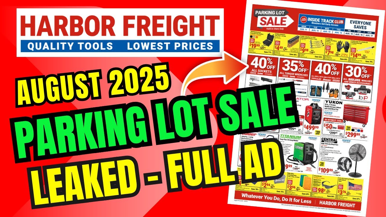 Parking Lot Sale Harbor Freight