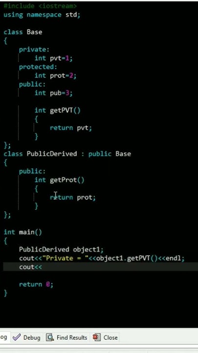 Public Inheritance In C Shorts Shortvideo Short Viral Cpp Code Coding Youtube