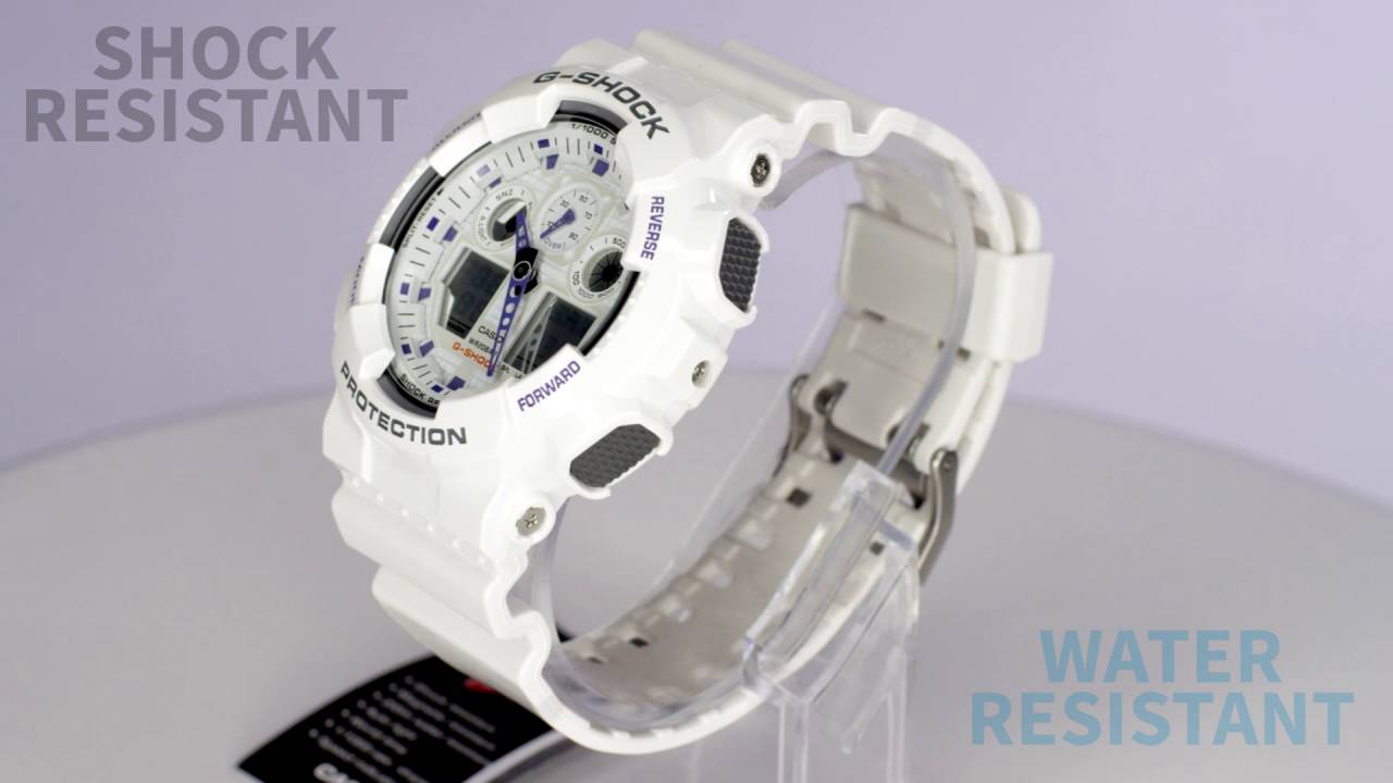 Casio G-Shock GA-100A-7ADR Watch Overview and Main Features - YouTube