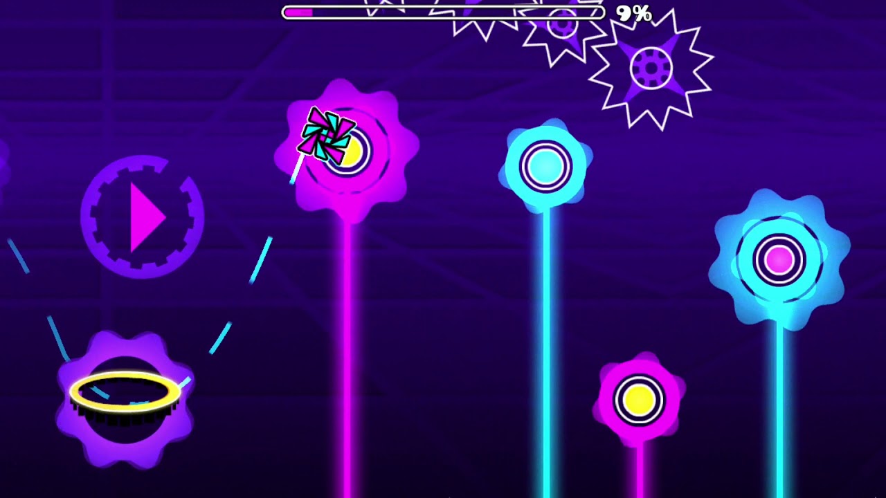 geometry dash bug deadlocked clear 지오메트리대쉬 버그 찾는 도중에 20단계 깼다 - YouTube