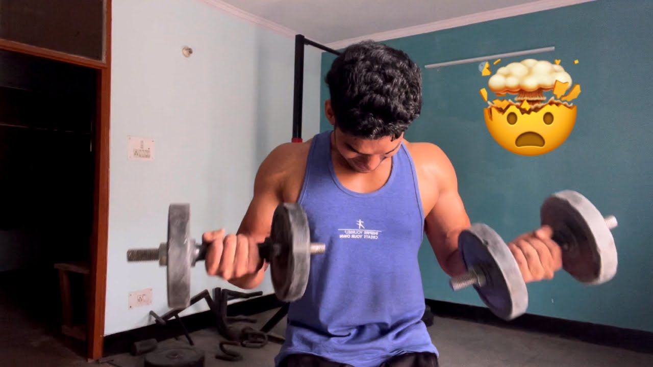 Can you Do this CRAZY Biceps Set with 5kg Dumbbell 🤯 - YouTube