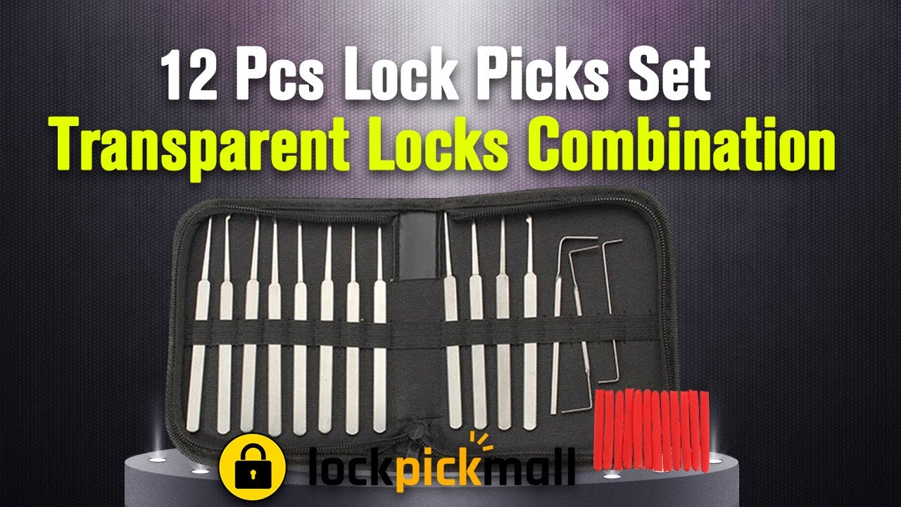 12 Pcs Lock Picks Set Transparent Locks Combination - YouTube
