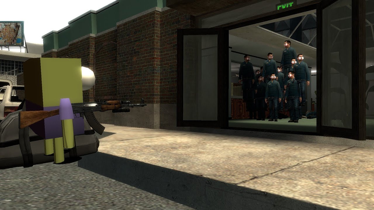 Squarebob Robs a bank - YouTube