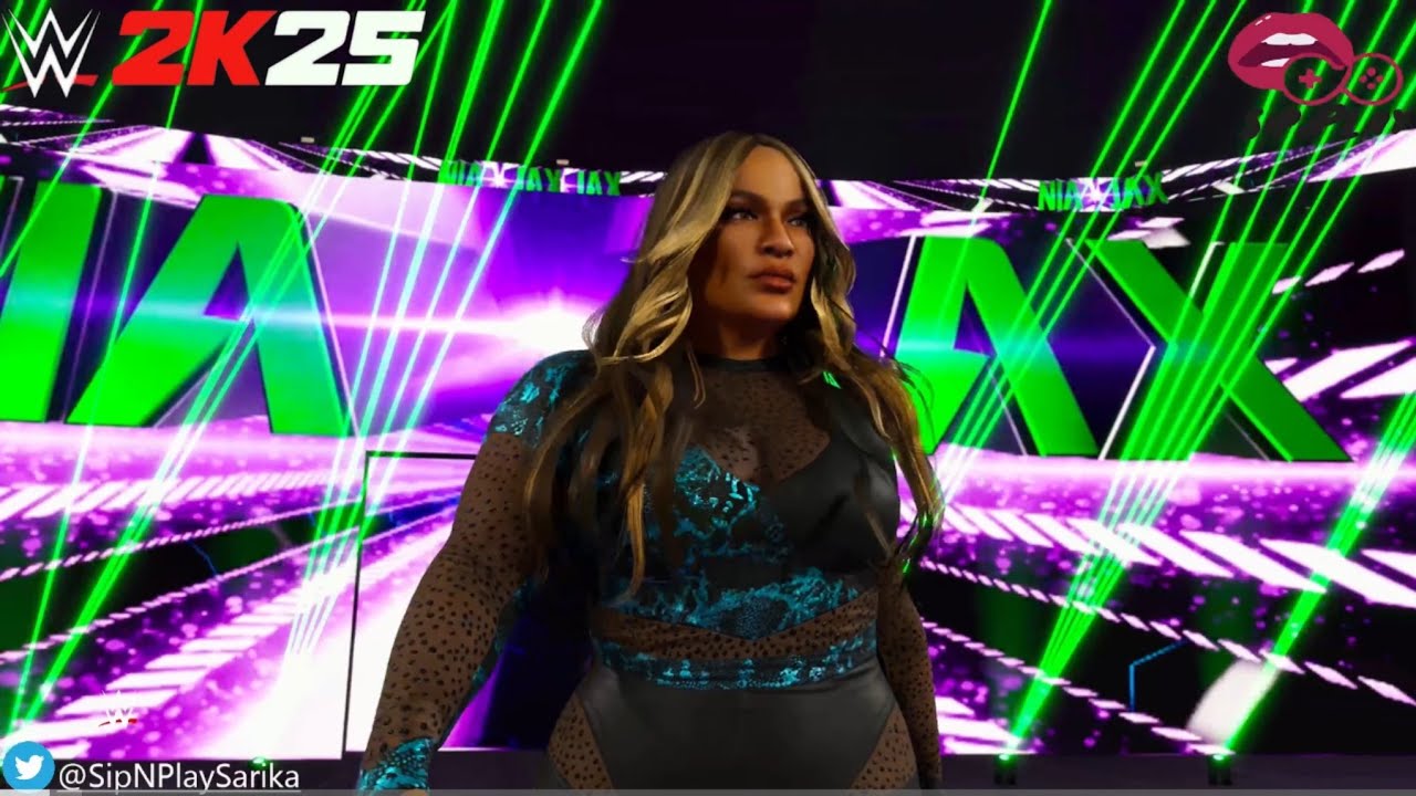 WWE 2k25 Nikkita Lyons Vs Nia Jax - YouTube