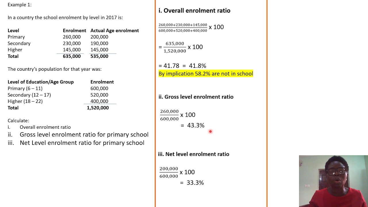 Video 11 Enrolment Ratios Analysis - YouTube