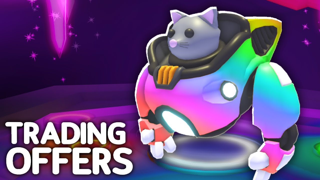 Trading MEGA NEON Mecha Meow In Adopt Me - YouTube