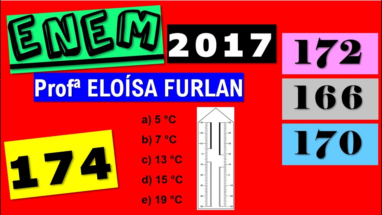 Enem 2017 Questão 174 Prova Amarela - YouTube