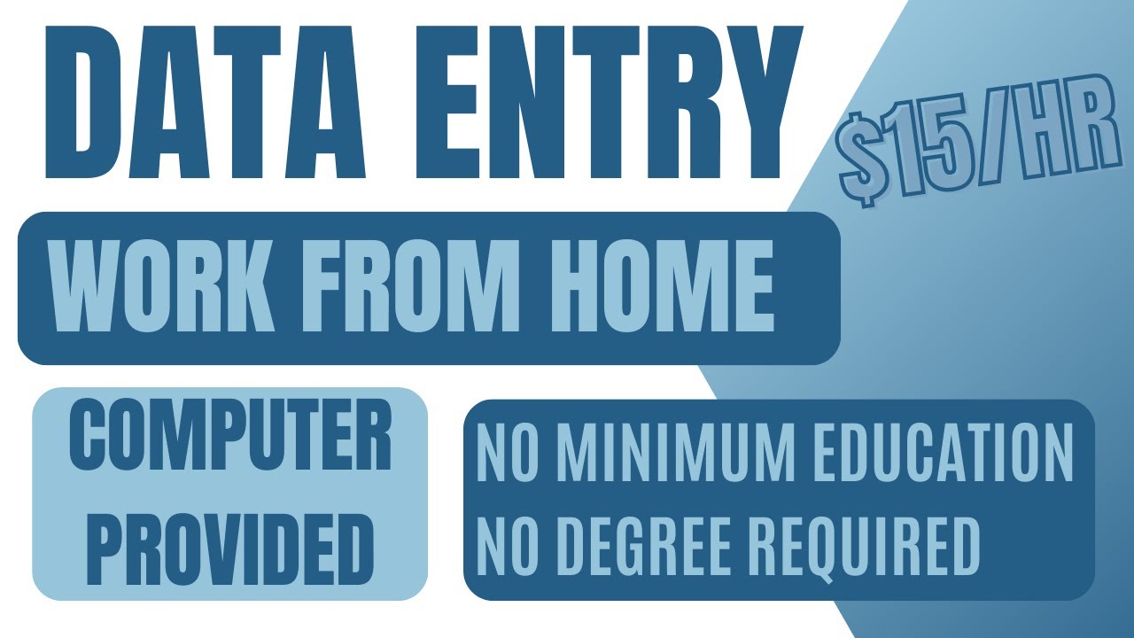 Data Entry Work At Home (Contract Position) | Computer Provided | Paid ...