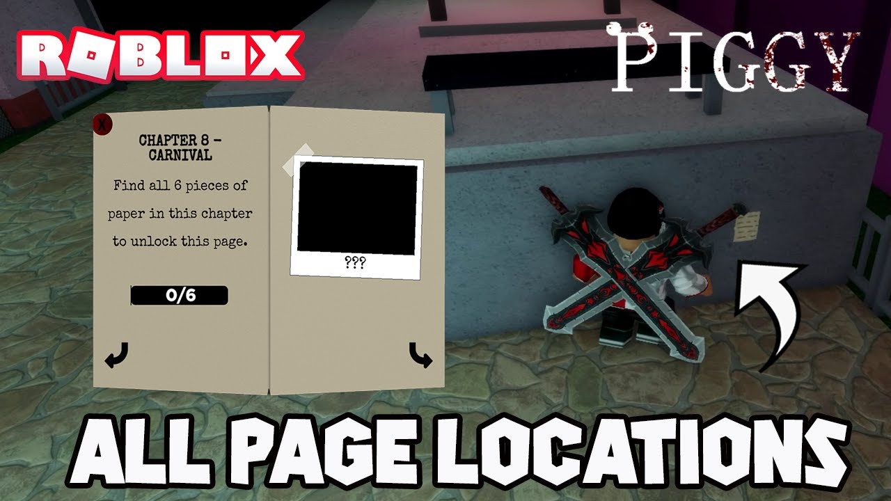 How To Find All Pages From Roblox Piggy Book 1 Chapter 8 (Carnival ...