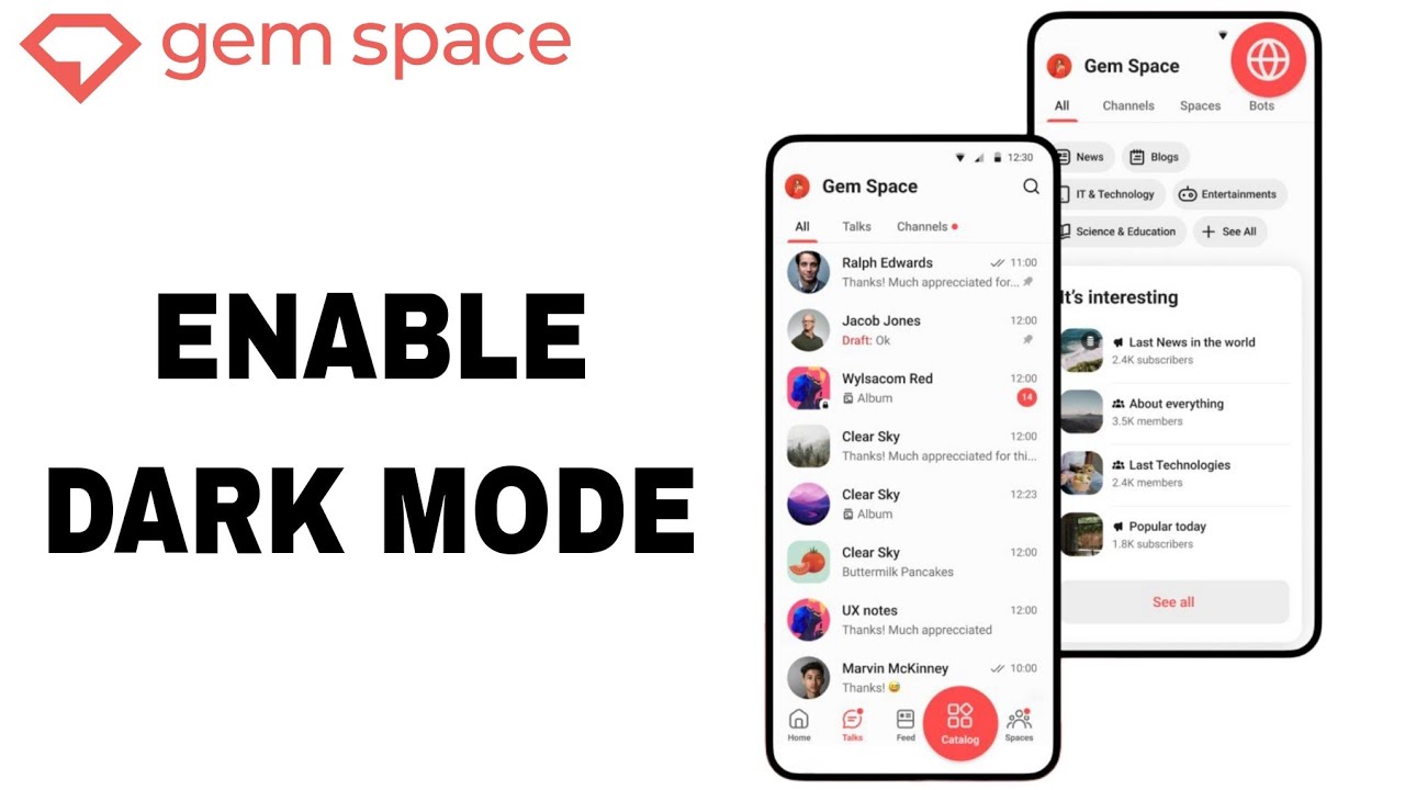 How To Enable Dark Mode On Gem Space App - YouTube