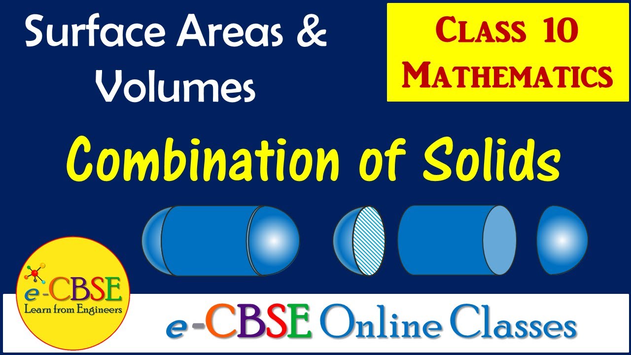 Surface Area and Volume of Combination of Solids - Theory | Class 10 ...