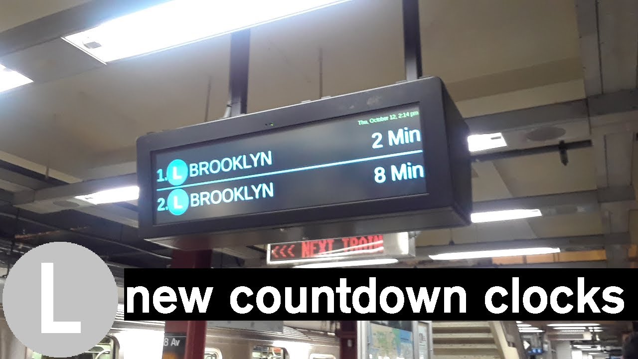 New Countdown Clocks on the (L) line - YouTube