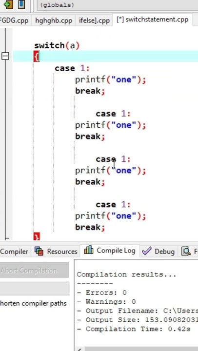 Switch Statement In C Language Simple Program || #short #programming # ...