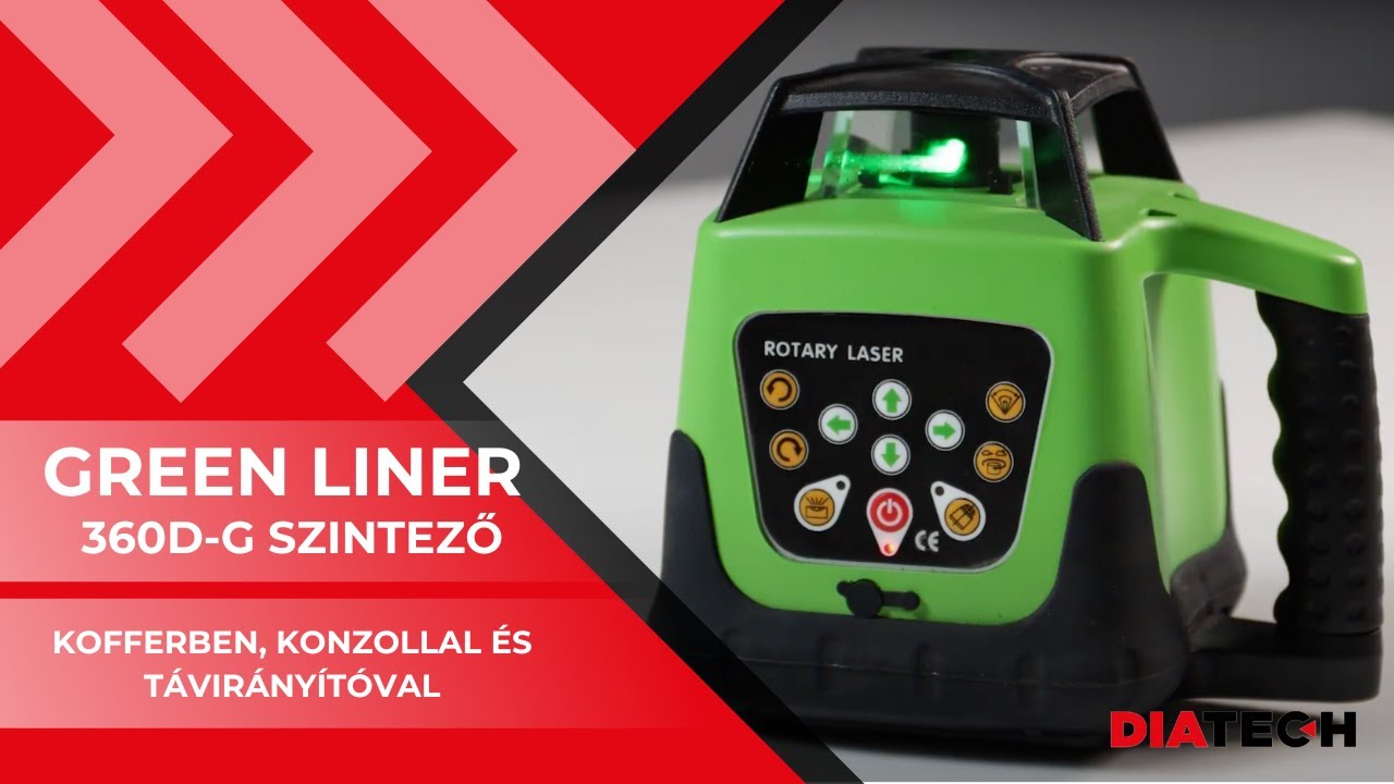 GREENLINER - 360D G Szintező bemutató videó - YouTube