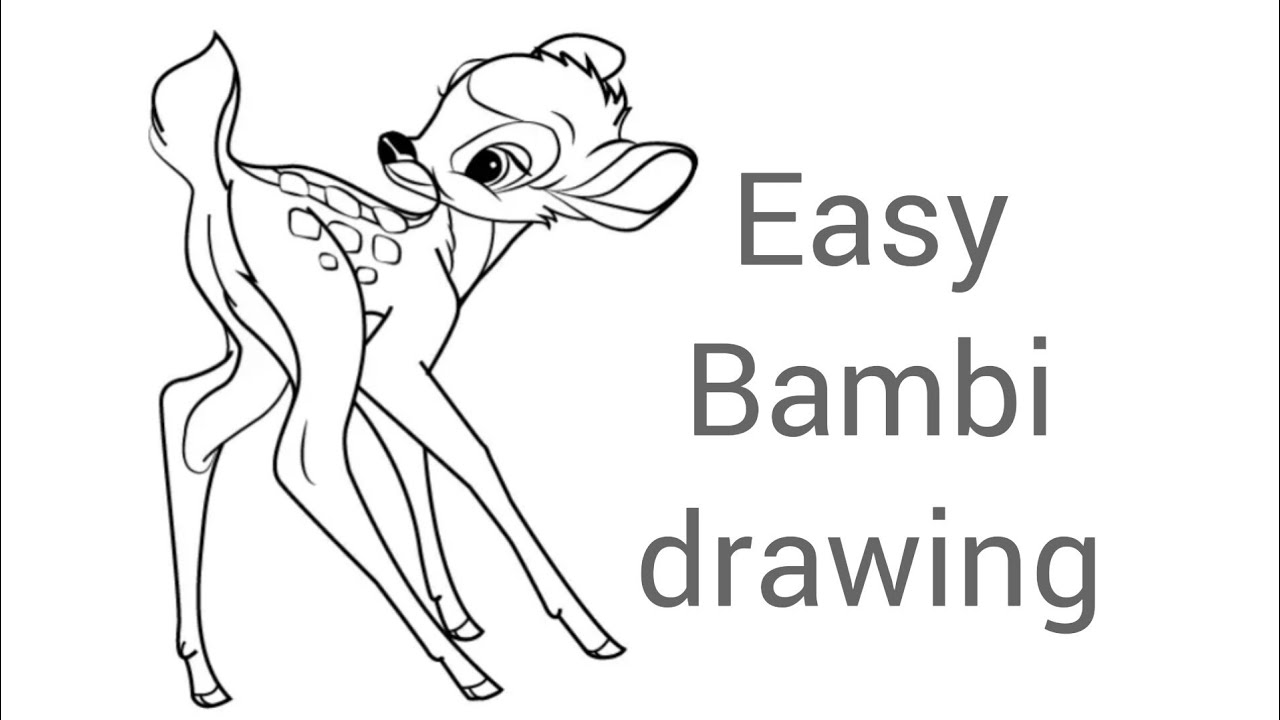 how to draw Disney deer:easy bambi drawing@SandraCiresArt - YouTube