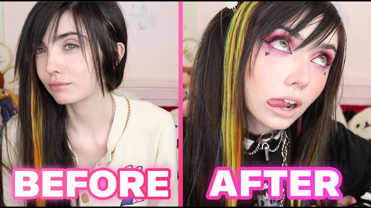 I Gave Myself An E Girl Makeover! (Makeup, Hair, and Clothing) - YouTube