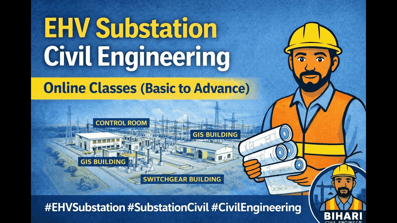 Day 1 Online Class EHV Substation Civil Engineering Basic to Advance ...