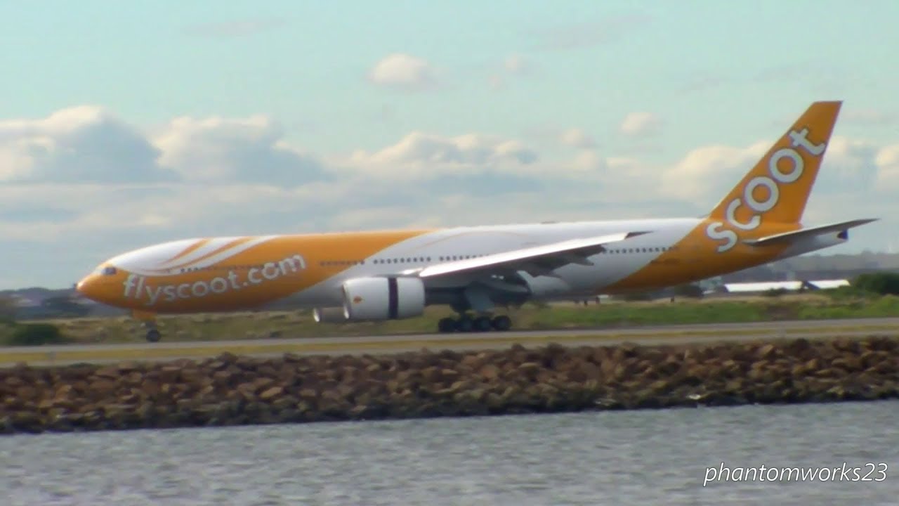 SCOOT 777-200 INAUGURAL FLIGHT TO SYDNEY AIRPORT! - YouTube