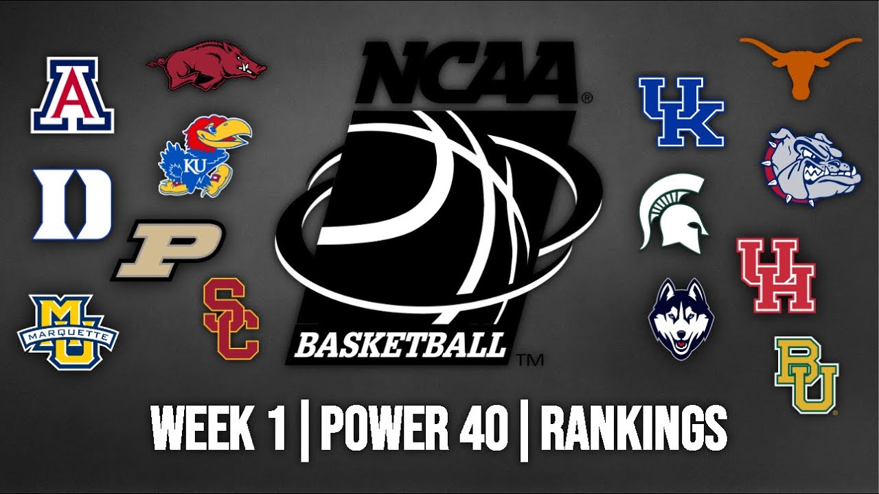 Week 1 College Basketball Power 40 Rankings - YouTube
