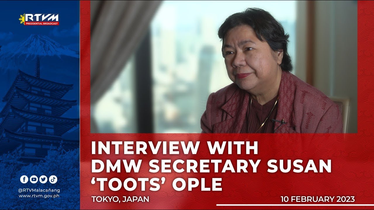 Interview with DMW Secretary Susan ‘Toots’ Ople 2/10/2023 - YouTube