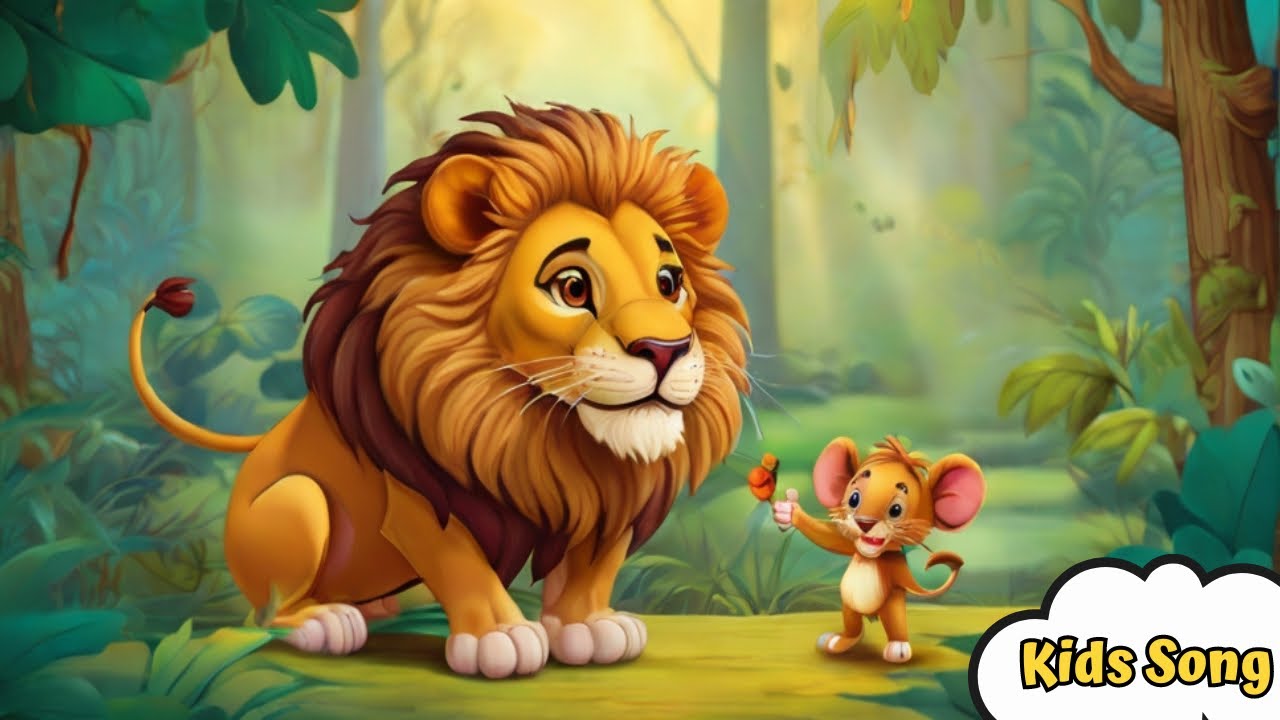 The lion and the mouse song I animal song l kids song l nursery rhymes ...