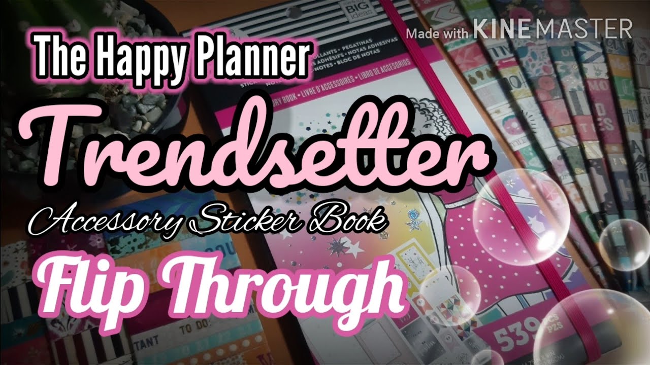 The Happy Planner Trendsetter Accessory Sticker Book Flip Through ...