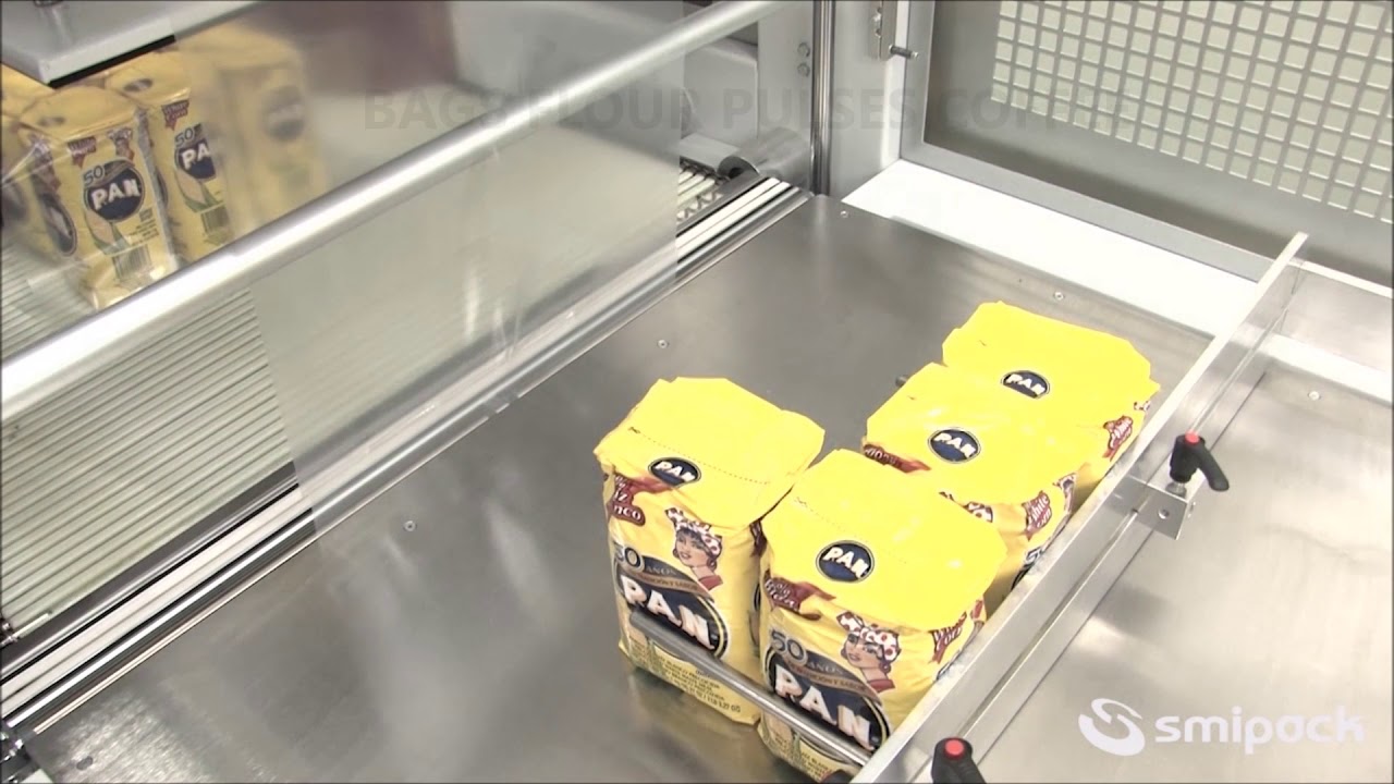 bp800 semi automatic shrink wrapper Adpak Smipack compilation - YouTube