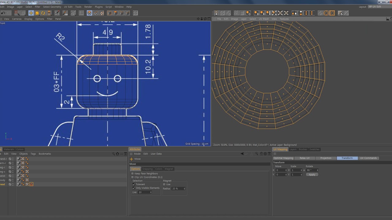 [C4D] lego modeling texture - YouTube