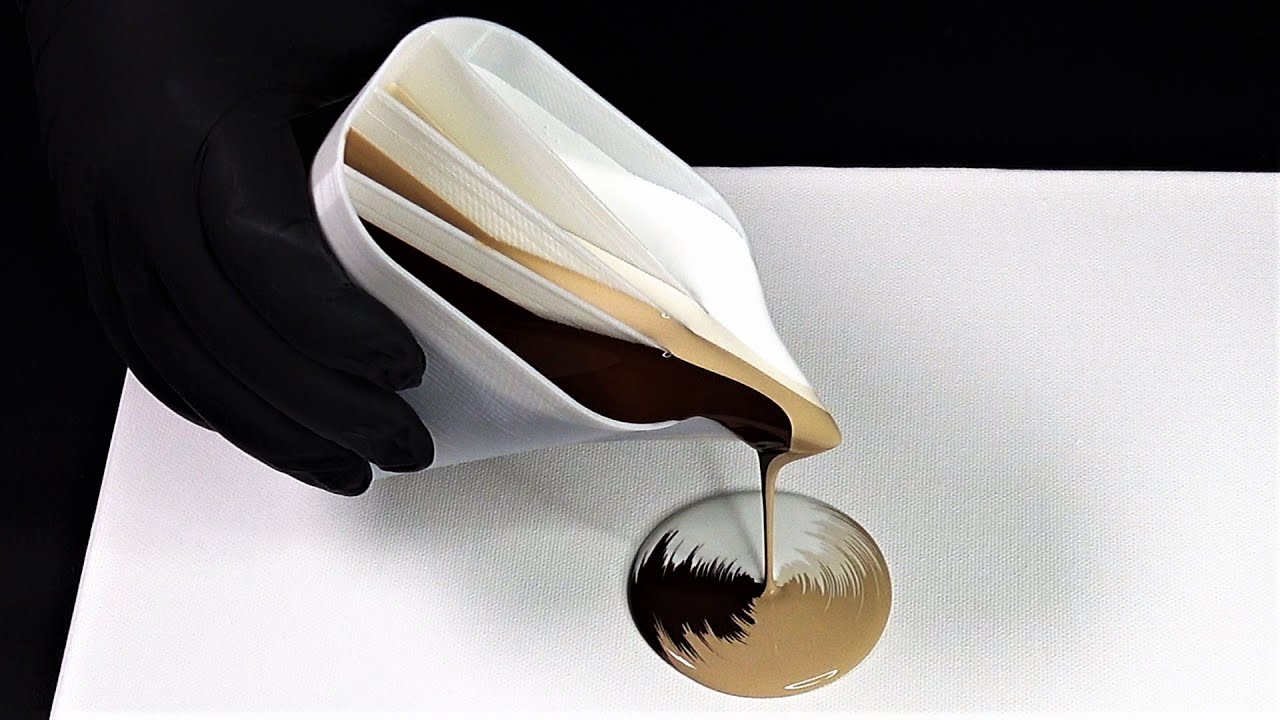 Clear Lines Split Cup Pouring Tree Ring Pour - Acrylic Pouring - learn ...