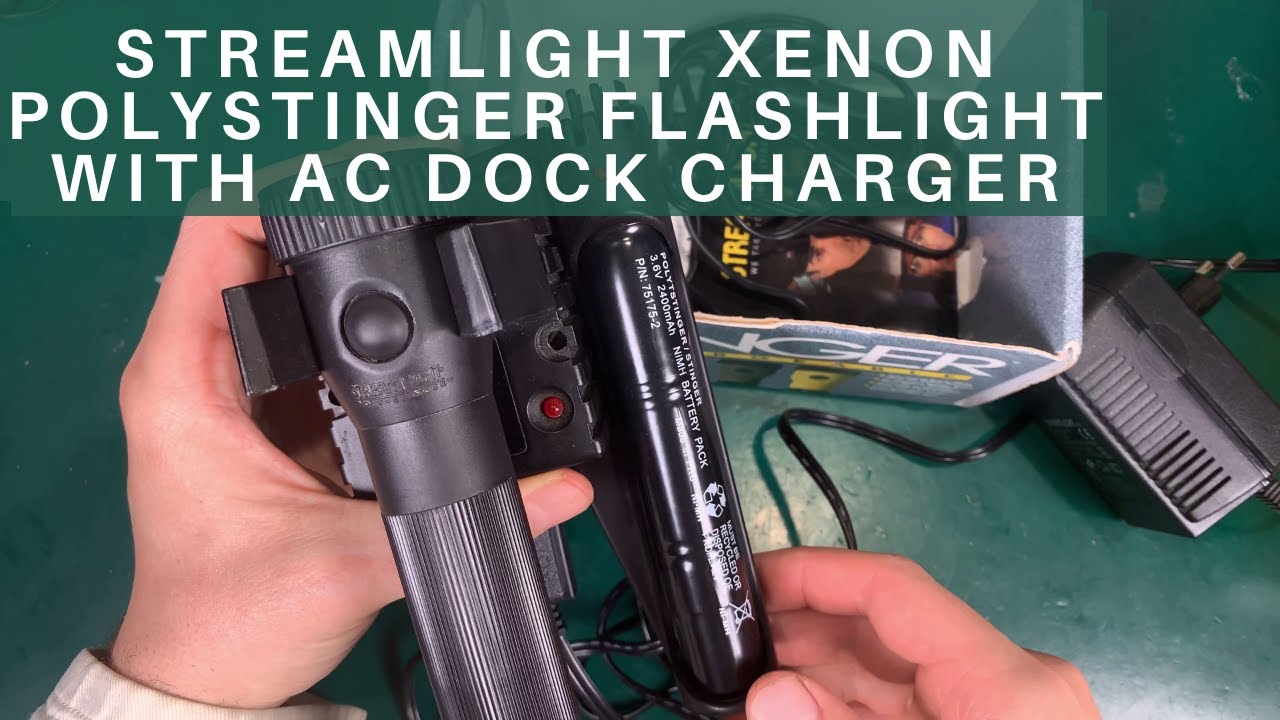 Vintage Streamlight PolyStinger Xenon Flashlight with AC Docking ...