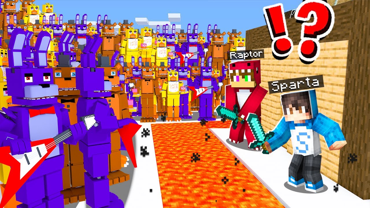 ¡1000 ANIMATRONICOS vs BASE SEGURA de LOS COMPAS en MINECRAFT! 😱 ...