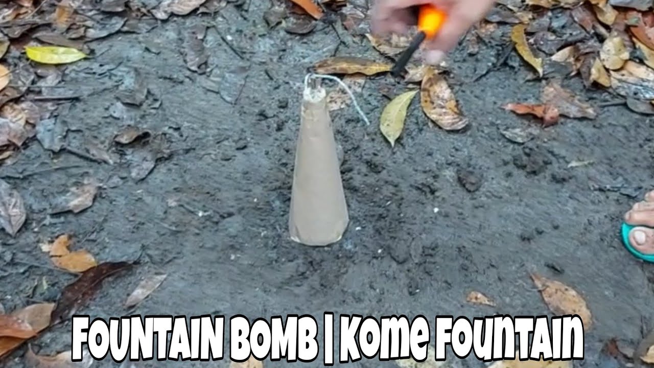 Homemade Fountain with Report | Kome Fountain | Fountain Bomb - YouTube