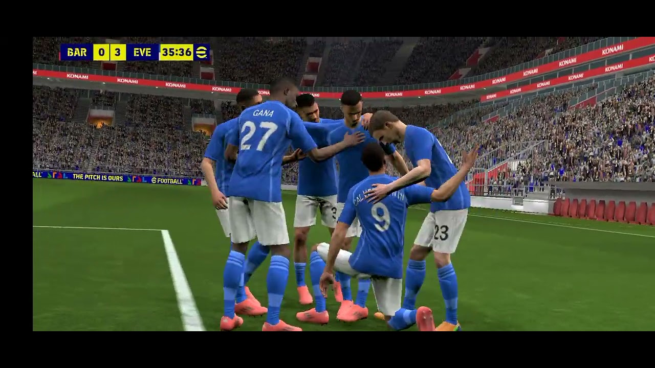 Dominic Calvert-Lewin's Header against Barcelona | Efootball - YouTube