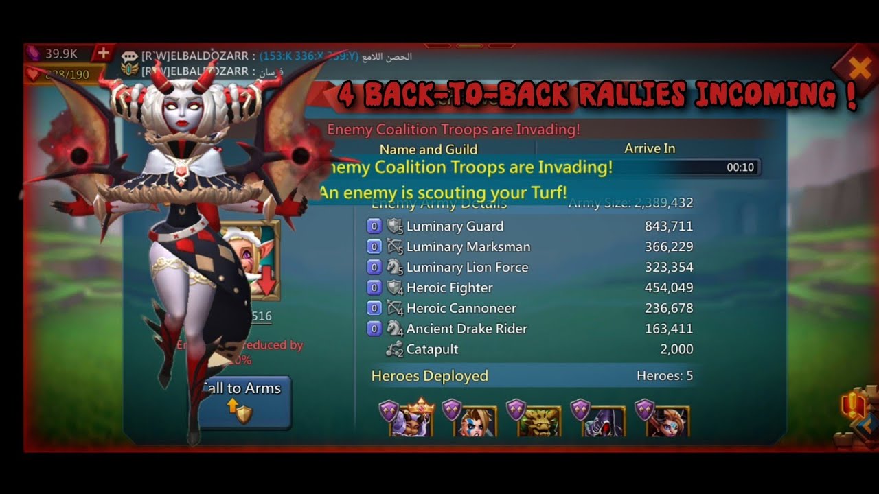 Lords Mobile - 4 BACK TO BACK RALLIES IN KVK VS 28M TROOPS! THE REAL ...