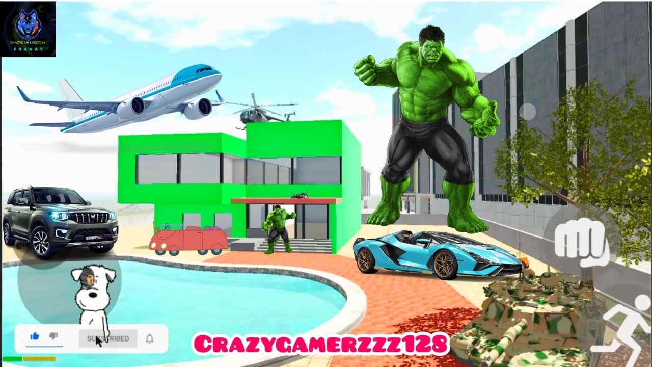 HULK New Update in INDIAN BIKES DRIVING 3D😱 BIG AEROPLANE | PEPA PIG ...