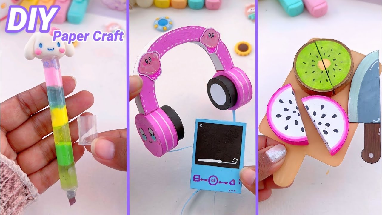 Easy Craft Ideas / DIY Miniature Craft Ideas / school hacks / mini ...