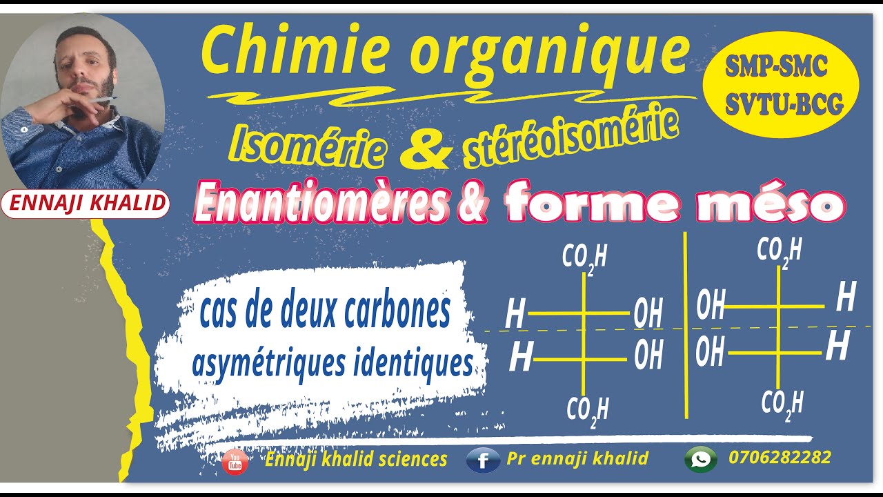 Enantiomères et forme méso cas de deux carbones asymétriques identiques ...