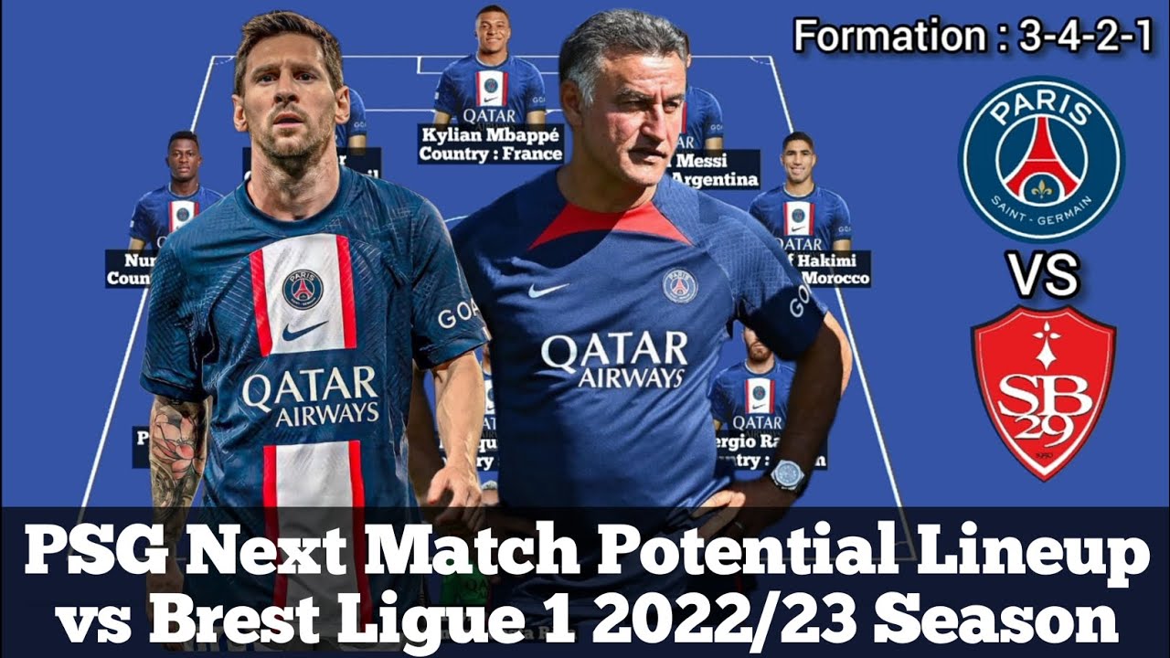 PSG Next Match Potential Lineup vs Brest Ligue 1 2022/23 Season HD ...