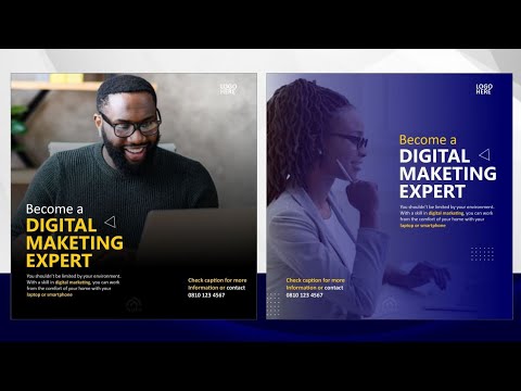 How to design a social media post in Corel draw - YouTube