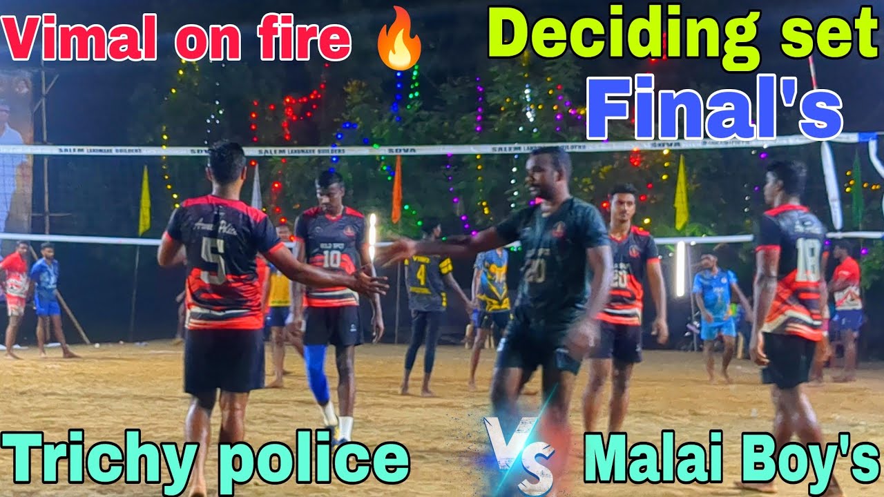 Vimal on fire 🔥 | 20,000rs Match | Deciding set | Trichy police Vs ...