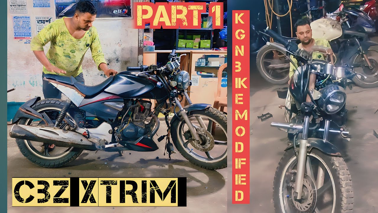 CBZ Extreme bike modification new look🔥2023 🏍️🖐️Part (1). #bike #kgn# ...