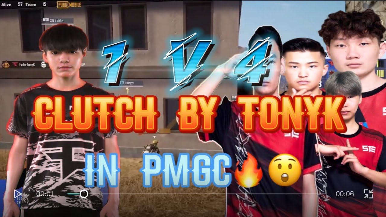 Faze tonyk 1v4 clutch to STE in pmgc 🔥🥵😲 - YouTube
