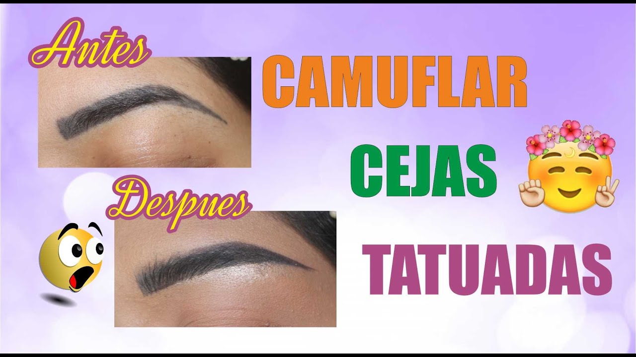 Como arreglar mis cejas tatuadas con maquillaje - YouTube