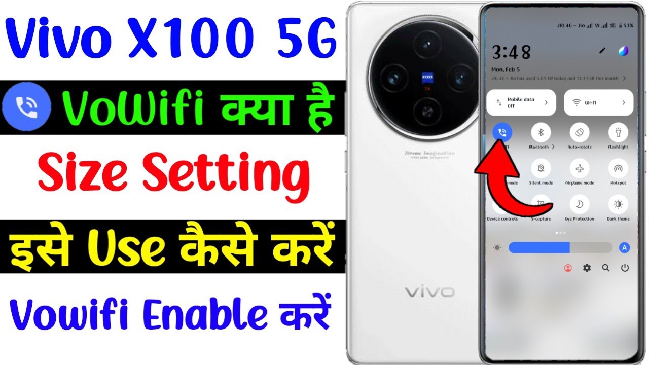 vivo x100 vowifi setting use kaise kare | how to use vowifi setting on vivo x100 | vowifi ...