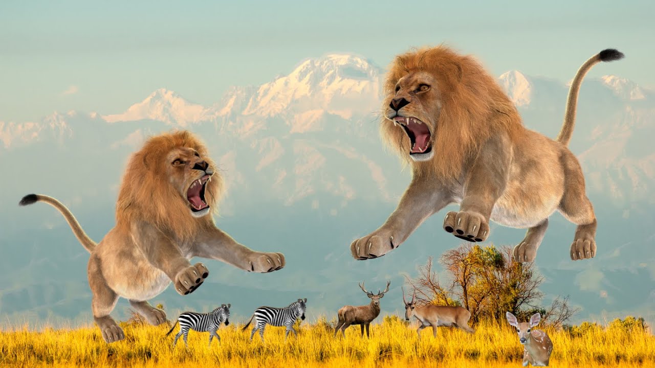 lion king, african savannah, wild life, giraffe, zebra, animal world ...