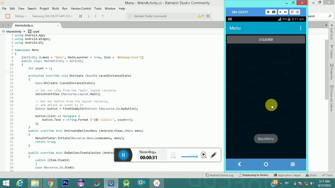 Xamarin PopUp Menu Example Android YouTube Xamarin PopUp Menu Example Android YouTube