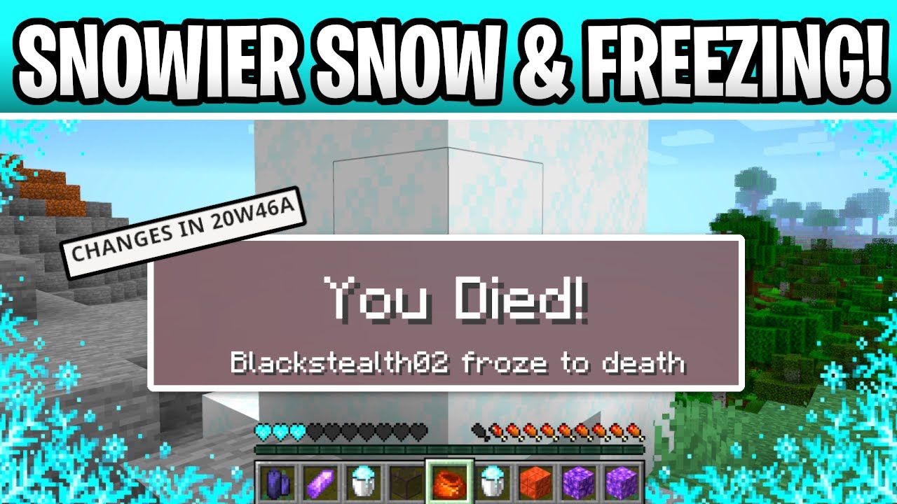 Minecraft 1.17 New Features Out! Powder Snow, Freezing & New Textures ...